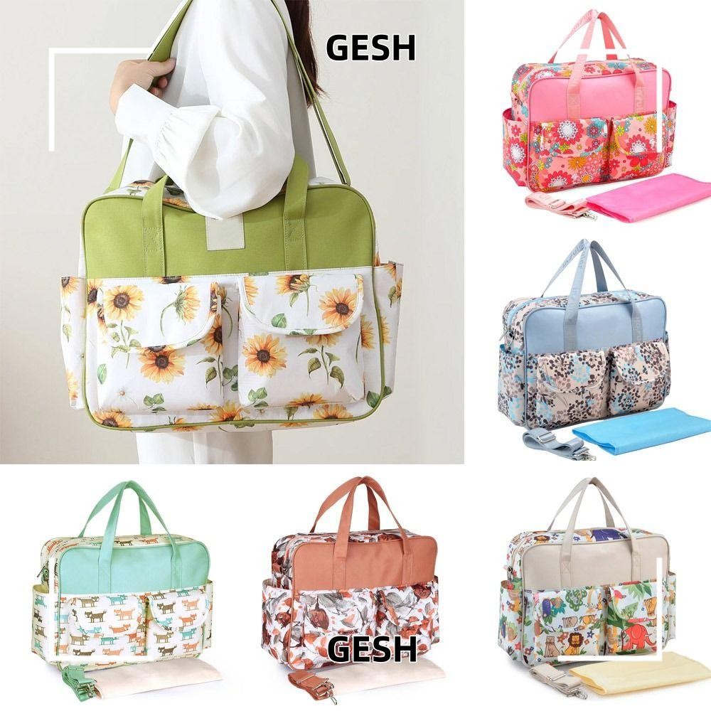 GESH กระเป๋าผ้าอ้อมเด็ก กันน้ำ ความจุมาก สำหรับรถเข็น และกระเป๋าสะพาย ...