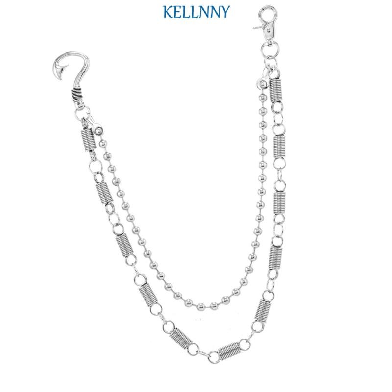 Kelln สร้อยข้อมือแบบลูกโซ่ แฟชั่น เครื่องประดับโลหะยืด สำหรับสวมใส่ใน ...