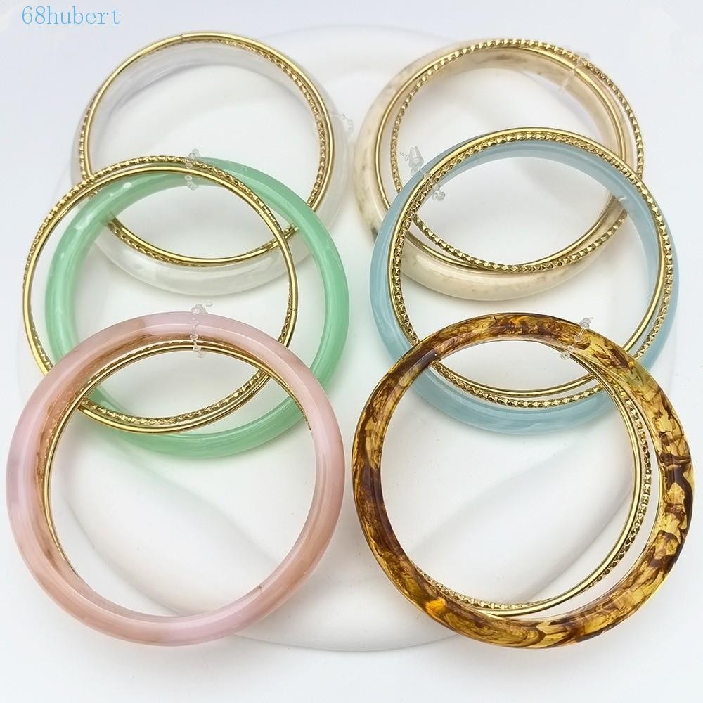 HUBERT 3 ชิ้น/เซ็ต กำไลและแหวนอะคริลิคและเรซิ่น สไตล์ Punk Bohemian ...