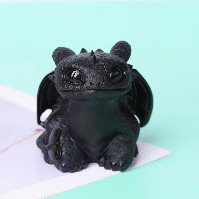 ธรรมชาติ Obsidian Toothless Tame Dragon Master ตุ๊กตามังกรบินน้อย Night ...