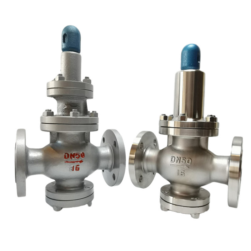 Y43H-16C เหล็กหล่อ ชนิดลูกสูบ ทนอุณหภูมิสูง หน้าแปลนไอน้ำ วาล์วลดความดัน DN15 DN20 DN25 DN30 ...