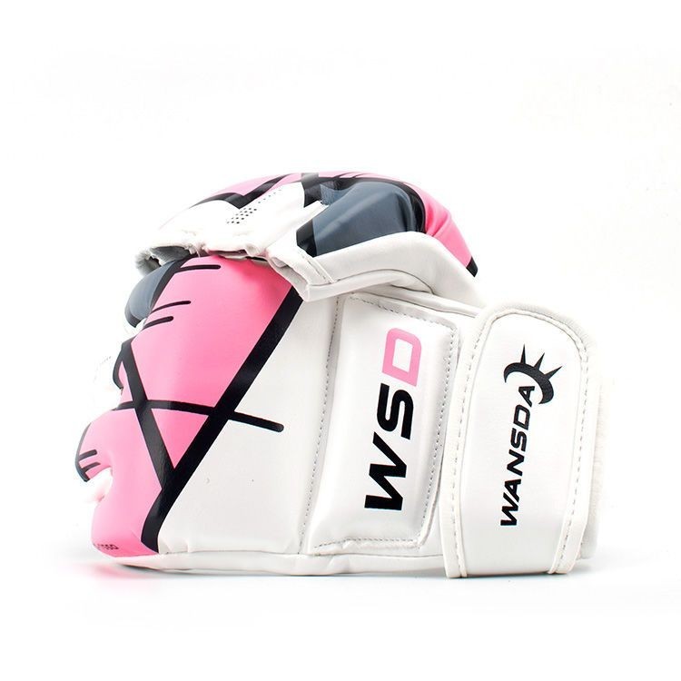 นวมชกมวยครึ่งนิ้ว Sanda Fighting UFC ถุงมือผู้ใหญ่ต่อสู้การฝึกอบรม MMA ...