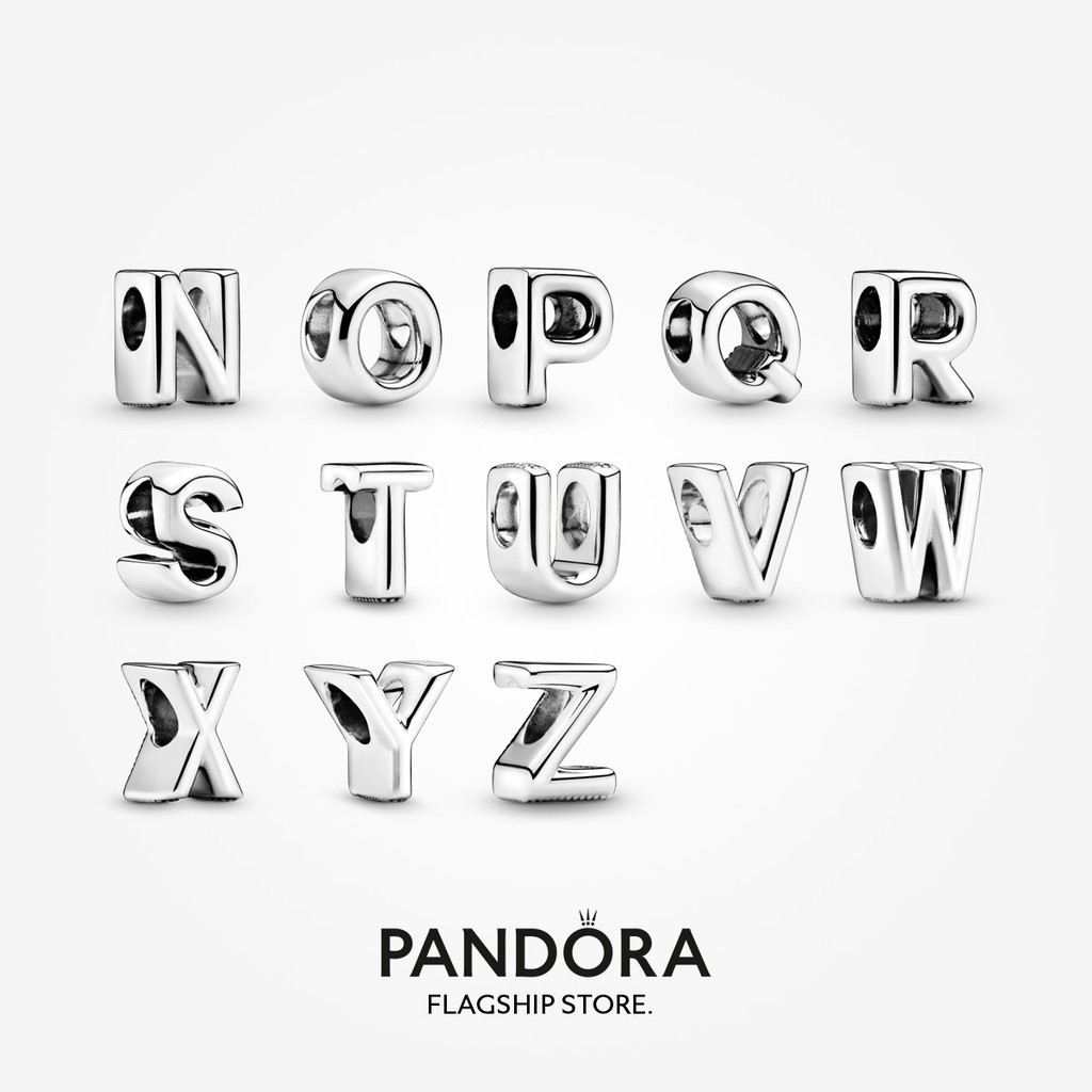 2024 Hot Letter Alphabet Silver Charm | Shopee Thailand
