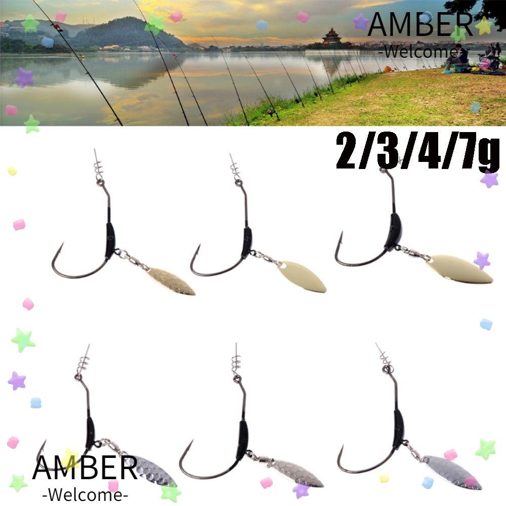Amber 2/3/4/7g Crank Fishing Hook คุณภาพสูง Barb เหล็กคาร์บอนเพิ่ม ...
