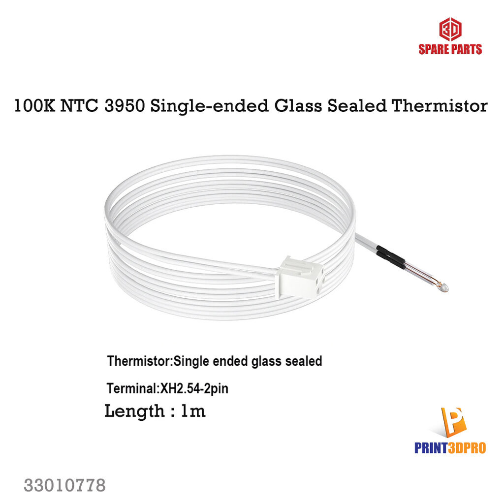 3D Printer Part 100K NTC 3950 Single-ended Glass Sealed Thermistor ...