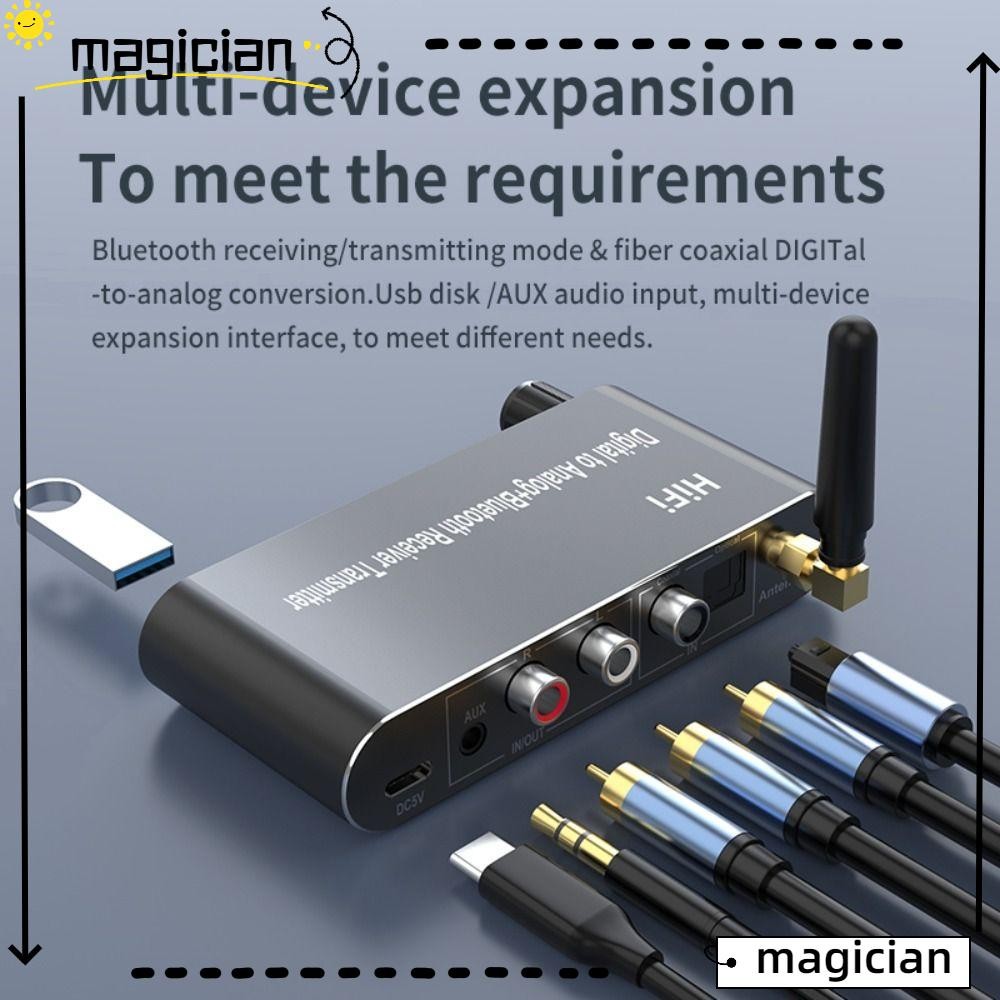 Mag Receiver Transmitter U Disk Play 3.5MM Aux RL Converter Bluetooth 5 ...
