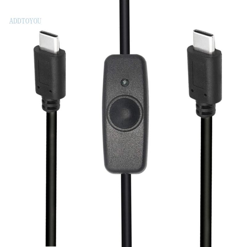 3C Type C ชาร์จสายไฟ Double Male End สาย USB C พร้อมสายสลับปุ่มไฟแสดงสถานะรองรับ Charge | Shopee ...