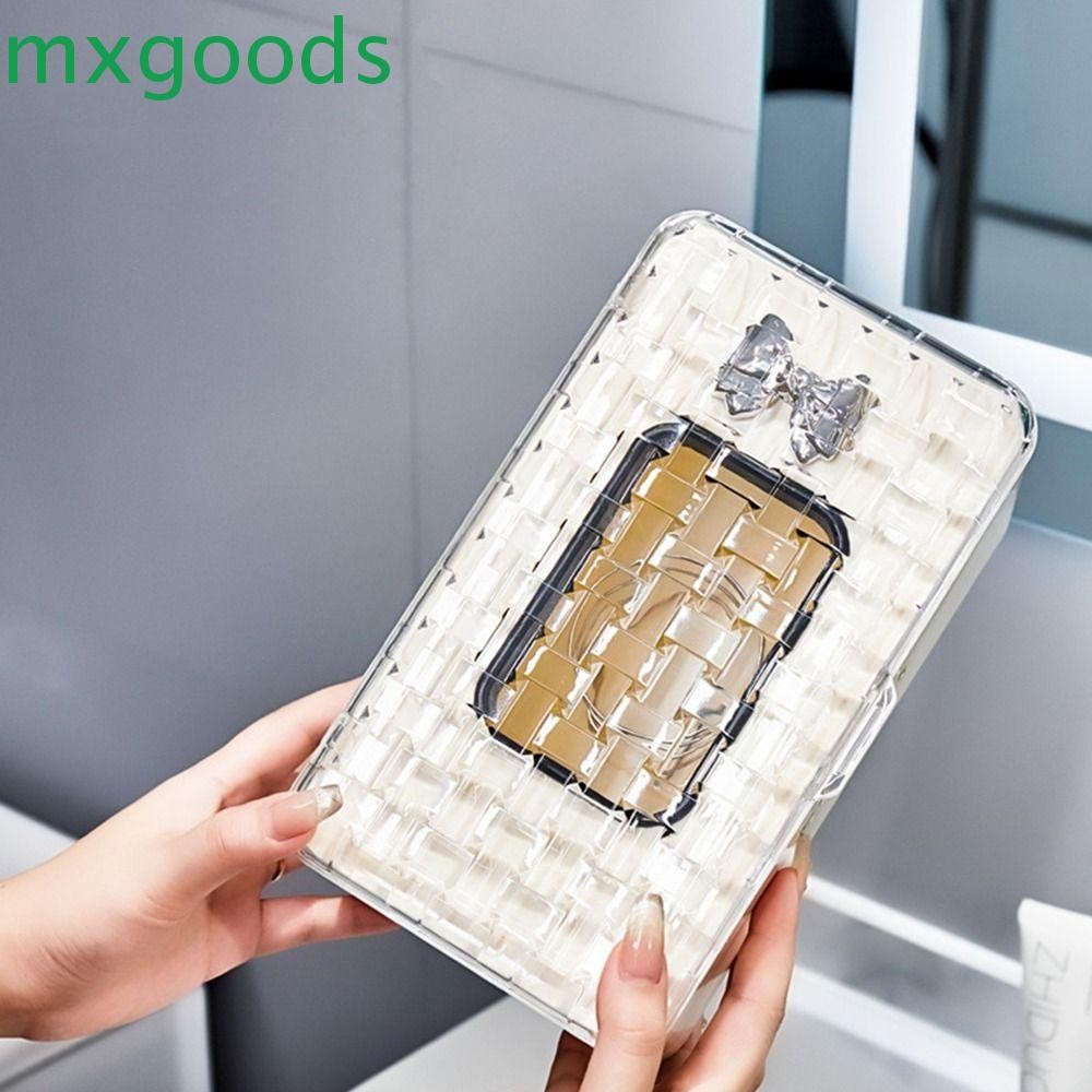 Mxgoods ที่ใส่ทิชชู่แบบทอ,กล่องทิชชู่ติดผนังกันฝุ่นกันลื่น,มีสไตล์พร้อมฝาปิดกล่องเก็บทิชชู่กัน ...