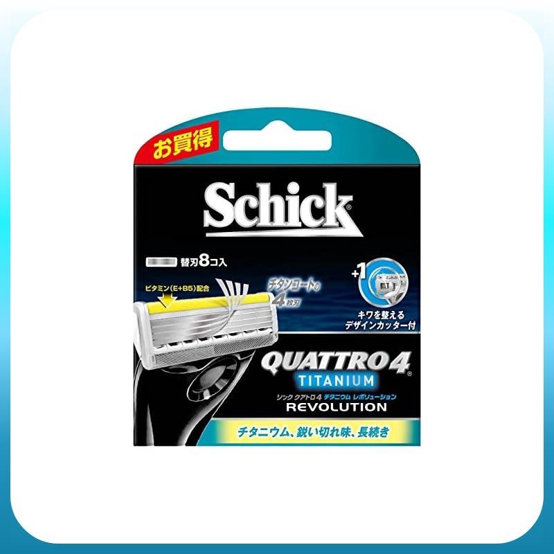 Schick Quattro4 4-blade Titanium Revolution replacement blades (8-pack ...
