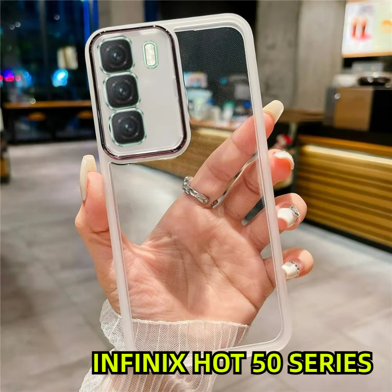 Infinix Hot 60 50 Pro Plus Hot50ProPlus Hot50Pro 4G 5G เคสโทรศัพท์ชุบโปร่งใสปลอกนุ่มบางใสป้องกัน ...