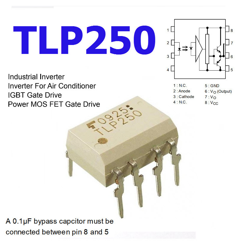 TLP250 (25KHz) TLP250H (250kHz Optocouplers IGBT/MOSFET Gate Drivers ...