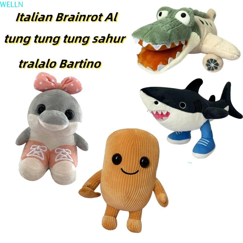 WELLN ตุ๊กตา Tralalelotralala ของเล่นฉลาม, Interactive Ai Brainbot Trralero Tralala ตุ๊กตา Plush ...