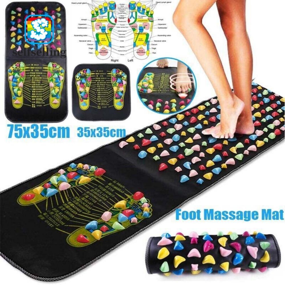 SELFS Reflexology Walk Therapy Acupoint Mat ขาผ่อนคลาย Walk Stone Mat ...