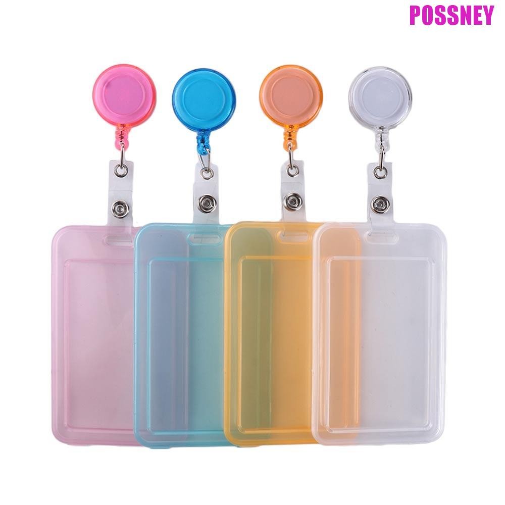 POSSNEY Bus Card Holder นักเรียนเครื่องเขียน Retractable Work ID Card ...