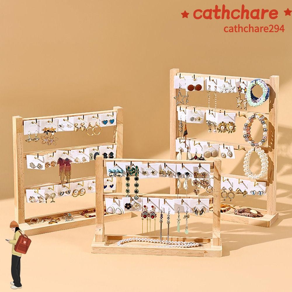 แคทชรี294ชั้นวางคอลเลกชันเครื่องประดับ,ไม้ที่ถอดออกได้สร้อยคอขาตั้ง,ไม้ ...