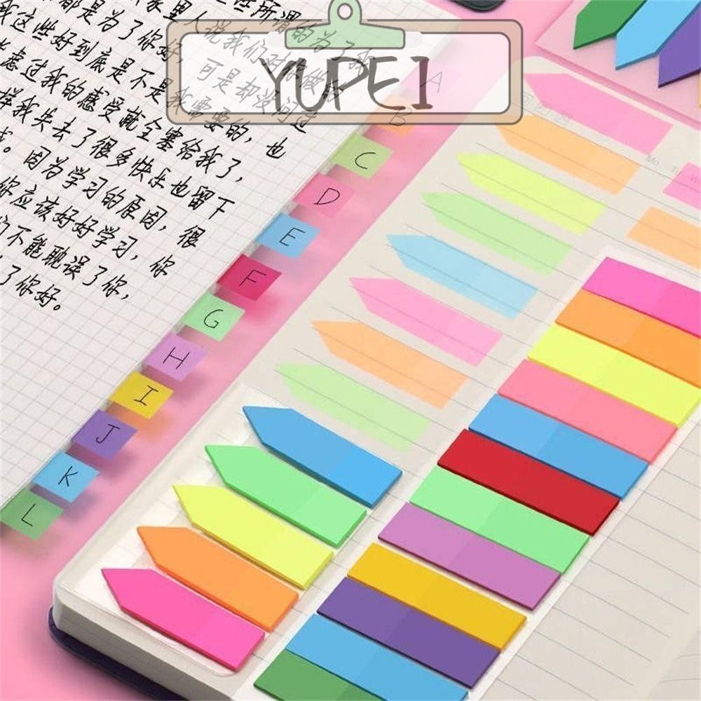 YUPEI 100 แผ่น Memo Pad Bookmark Vintage Color Tab Strip Key Points Label Index Flags | Shopee ...