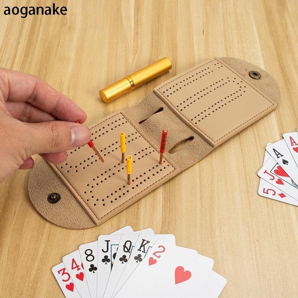 Aoganake Travel Cribbage Board, Pocket Portable Card Game Board, 2 ...