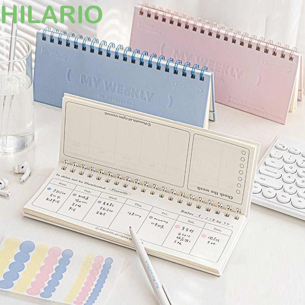 Hilario Weekly Planner, Double Line Binding Upward Flip Agenda Journal ...