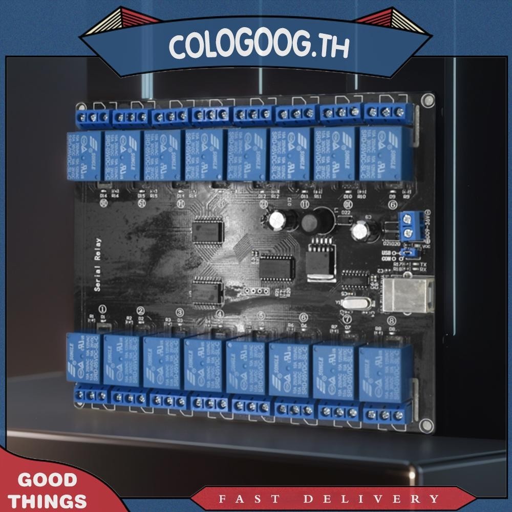 Dc 7V-38V 16 ช่อง 16 CH โมดูลรีเลย์อนุกรม 10A 250V แผงรีเลย์ USB โหลด ...