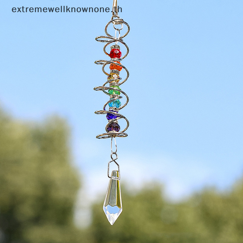 Ewth เกลียวหาง Wind Spinner Suncatcher คริสตัล Ball Stabilizer Chakra ...