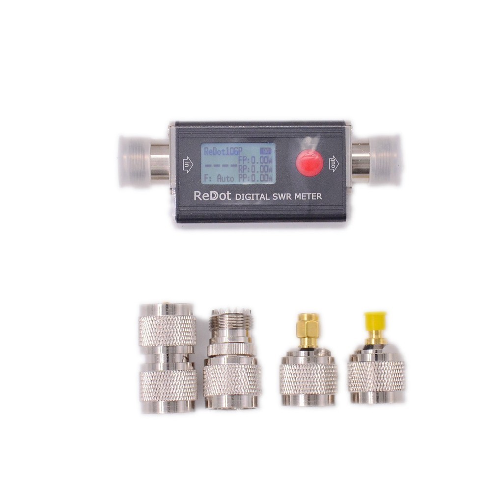 Redot RD106P Digital SWR & Power Meter ชุด 4 อะแดปเตอร์ขั้วต่อโคแอกเชี ...