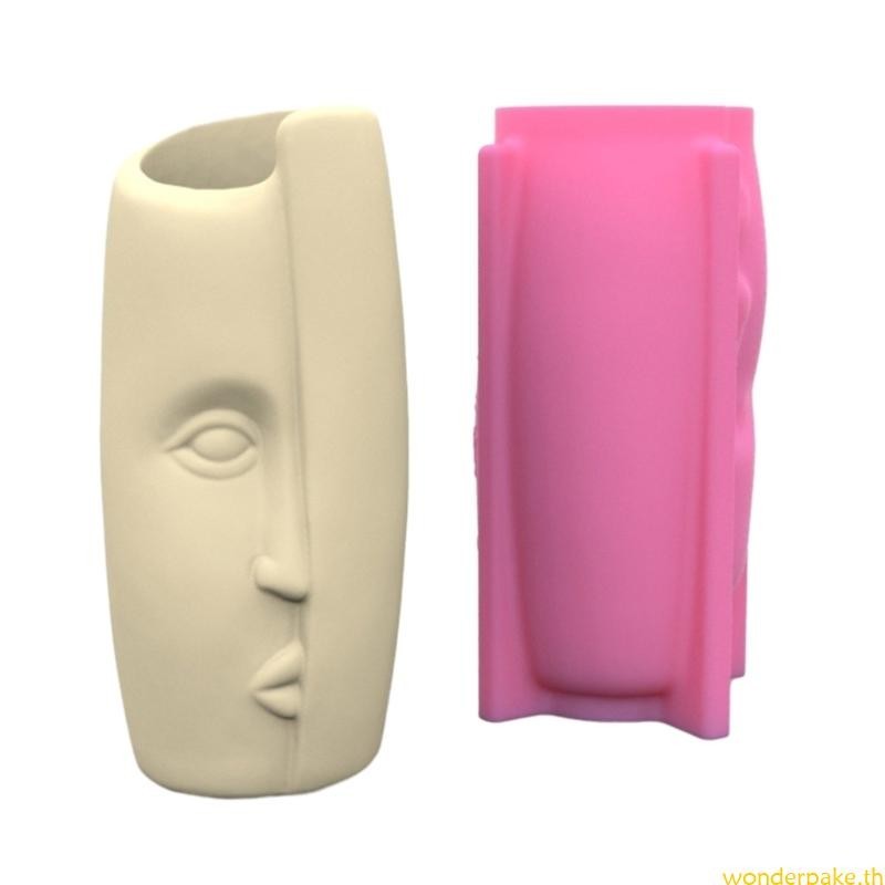 Wonder Human Face Art แม่พิมพ์ซิลิโคน Succulent กระถางดอกไม้ดินซีเมนต์ ...