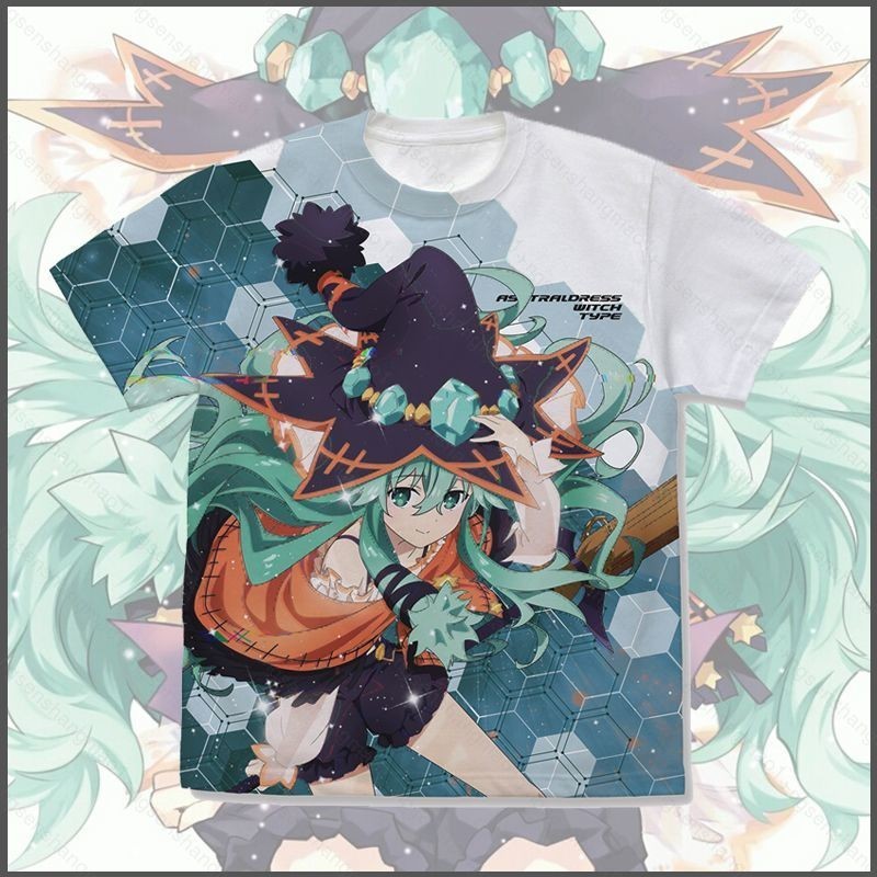 Ps1 DATE A LIVE Kyono Natsumi Witch Nuts คอสเพลย์ผ้า 3D ฤดูร้อนเสื้อยืด ...