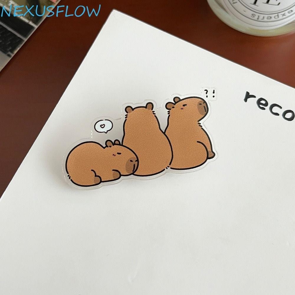 Nexusflow Capybara เข็มกลัด, ปกน่ารักอะคริลิค Capybara Pin, เครื่องประดับ Kawaii ตลก Kapibara ...
