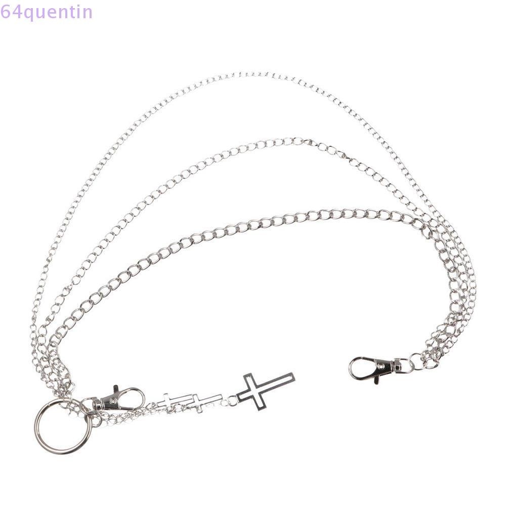 คูเอนติน โลหะเอวโซ่ฮิปฮอปบุคลิกภาพย้อนยุคหัวใจห้าแฉกดาวกางเกงยีนส์โซ่ ...