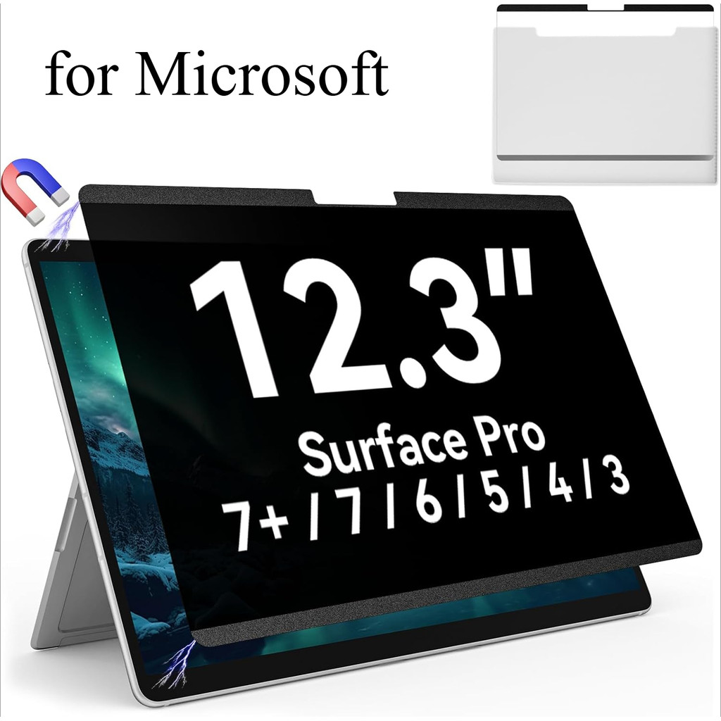 Magnetic Privacy Screen Protector สําหรับ Microsoft Surface Pro 7+/7/6/5/4/3-12.3 Surface Pro 9 ...
