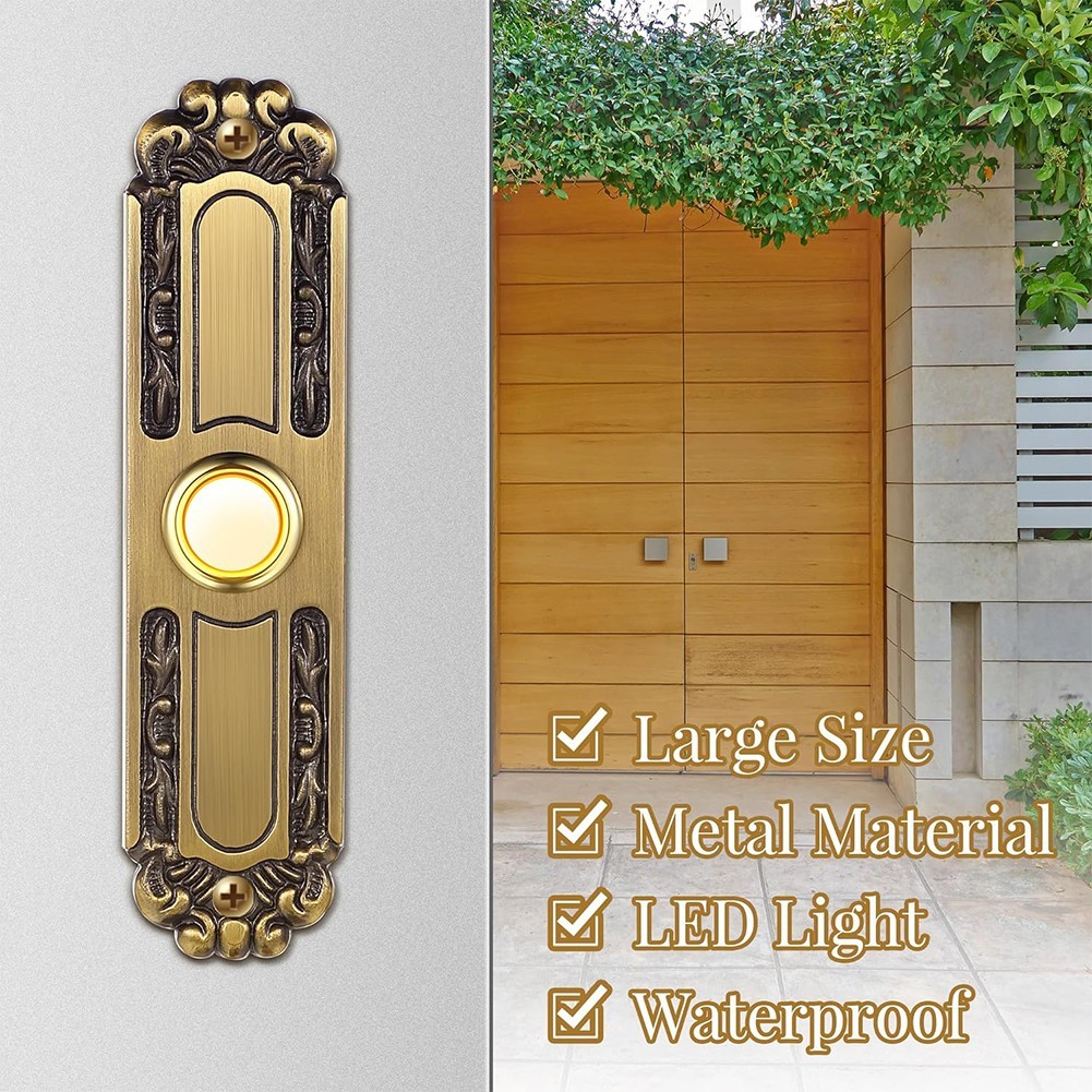 Whoops ~ 5.1 นิ้ว Heavy Duty Doorbell ปุ่มกดโลหะไฟ LED กระดิ่งประตูแบบ ... Whoops ~ 5.1 นิ้ว Heavy Duty Doorbell ปุ่มกดโลหะไฟ LED กระดิ่งประตูแบบ ...