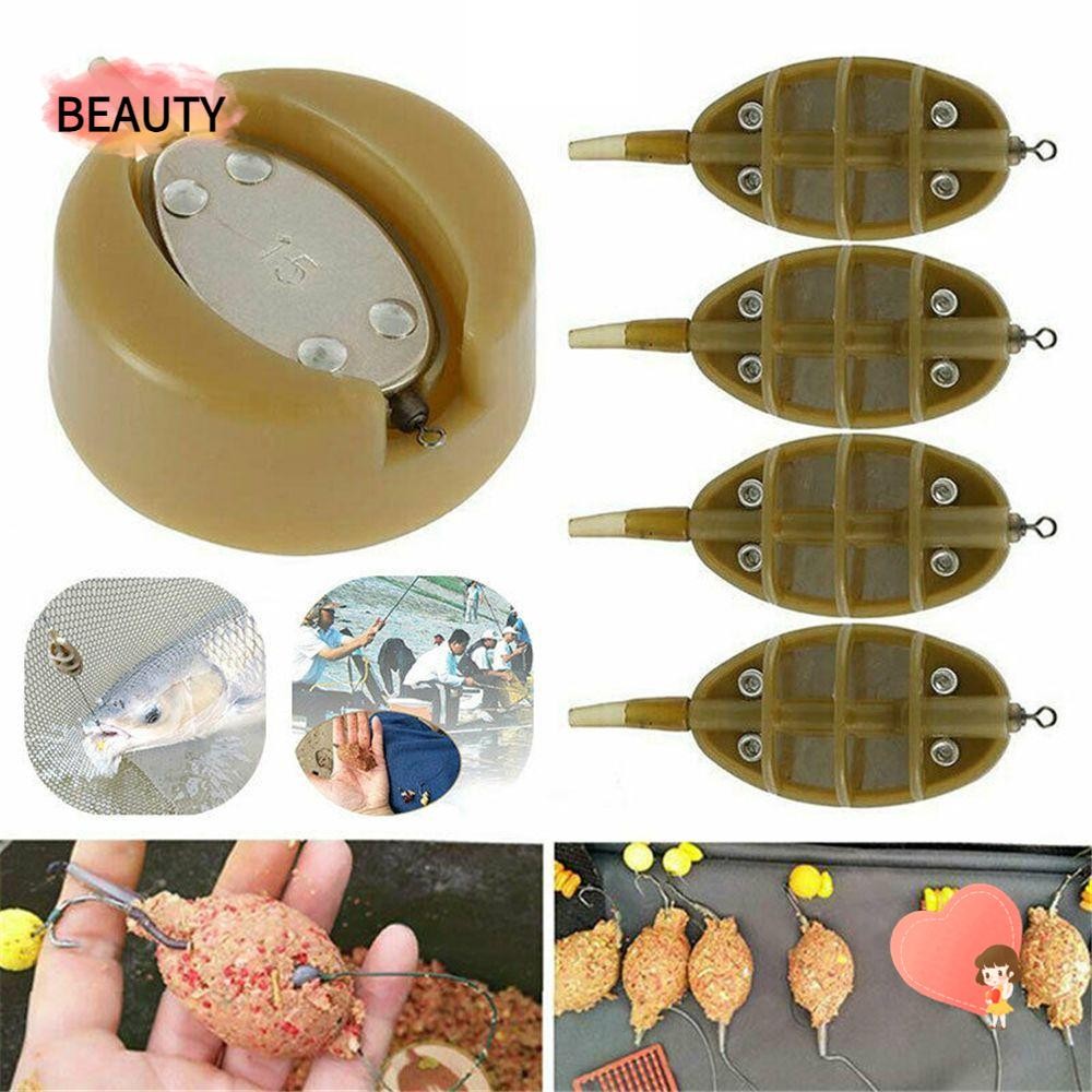 Beauty Inline Method Feeders ทนทาน Fish Tackle 1 ชุด 4 Feeder ผู้ถือ ...