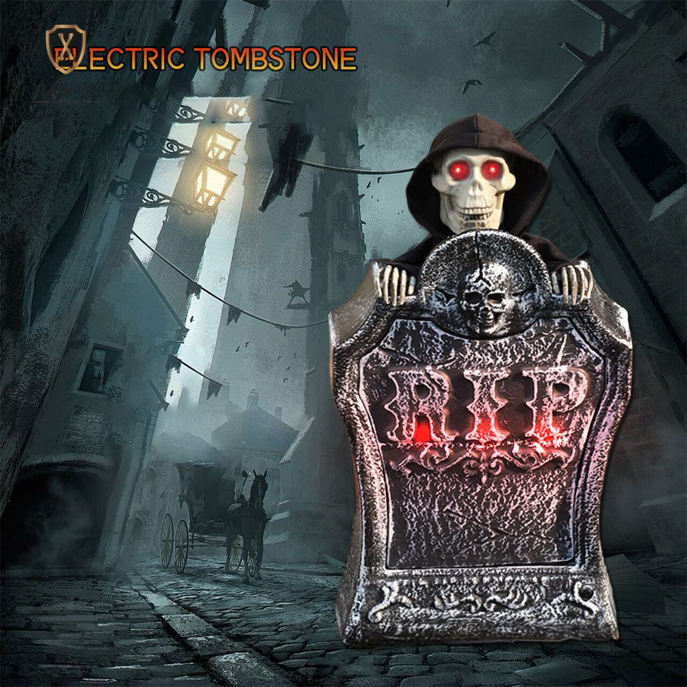 Xueshan LightUp Tombstone Raising Skull, Electric VoiceActivated Sound ...