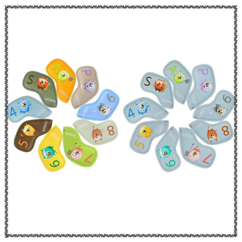 [MCA] 9 ชิ้นกอล์ฟเหล็ก Headcovers กอล์ฟหัวเหล็กป้องกันผู้ใหญ่เริ่มต้น ...