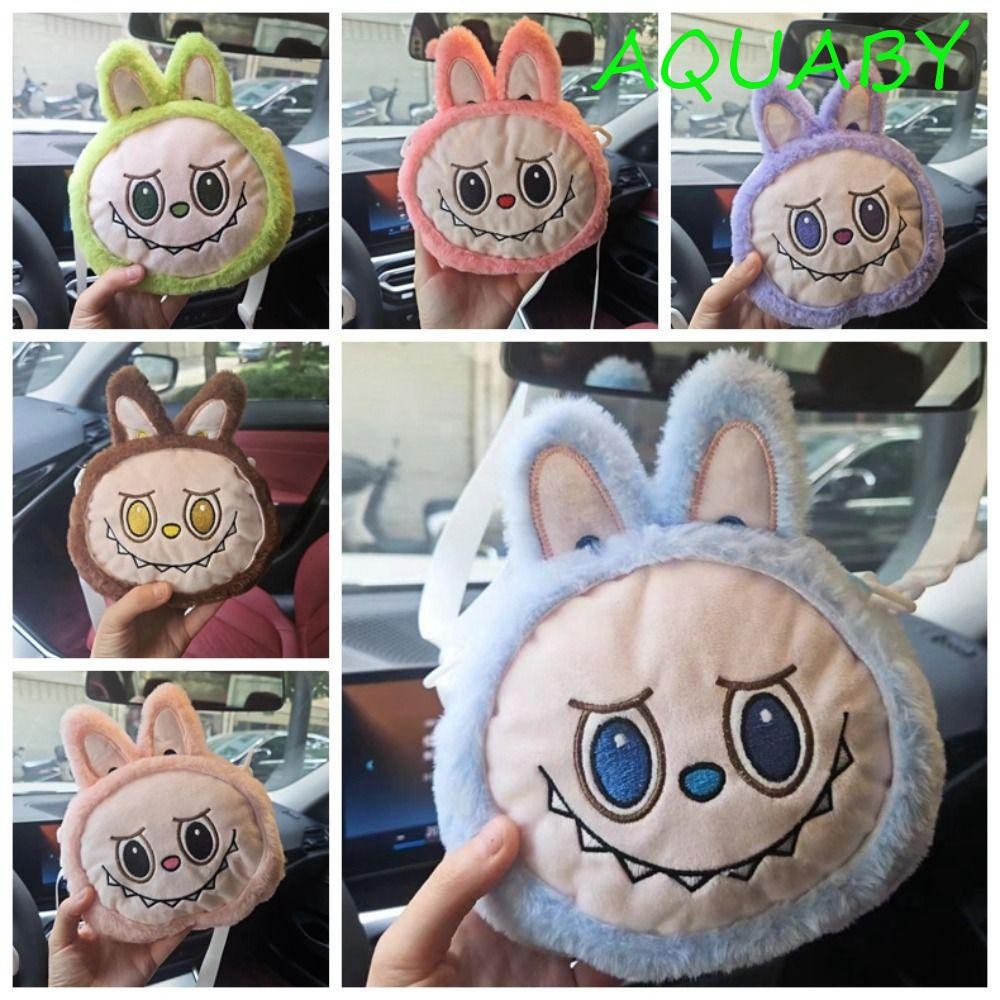 Aquaby Labubu Plush Bag, Tote Bag Cartoon Labubu Doll Bag, Fluffy ...