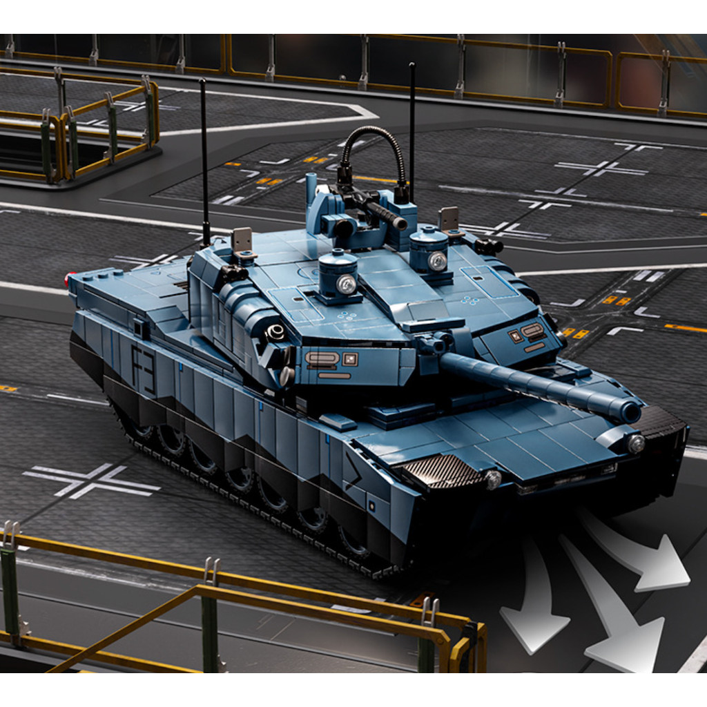 2116pcs MOC Static ขนาดใหญ่ M1 Abrams X หลัก Battle ถังของเล่น Building ...