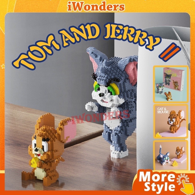 บล็อกนาโน Tom and Jerry การ์ตูน Lego Building Blocks CHEESE WAR ...