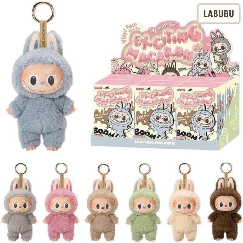 （POPMART พวงกญุแจ）การ์ตูนน่ารักของเล่น Labubu Stand up Series ตุ๊กตา ...