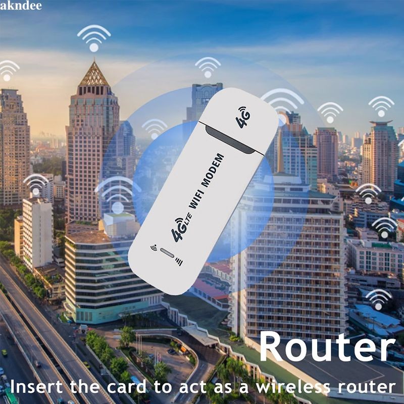 (aknde)Pocket Wifi Aircard Wifi Modem 4G LTE 300 Mbps USB เราเตอร์ใส่ชิม ตัวปล่อยสัญญาณไวไฟ ไวไฟ ...
