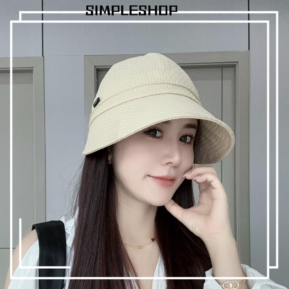 SIMPLESHOP หมวกชาวประมงปรับได้ อินเทรนด์ สีโซลิด ป้องกัน UV ใส่สบายตลอดปี | Shopee Thailand