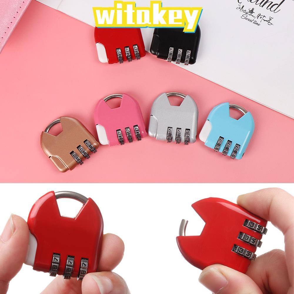 WITAKEY 1 ชิ้นกุญแจยิมของขวัญโลหะกระเป๋าเดินทางกระเป๋าเดินทางไดอารี่ Protector 3 หลัก Dial ...