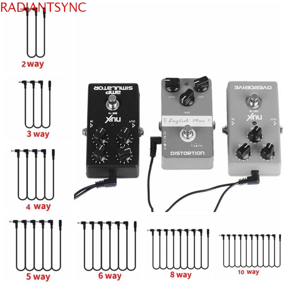 RADIANTSYNC Daisy Chain Cable, สายไฟ 1 ถึง 2 3 5 6 8 10 วิธีกีตาร์เหยียบสายไฟ, แหล่งจ่ายไฟ ...