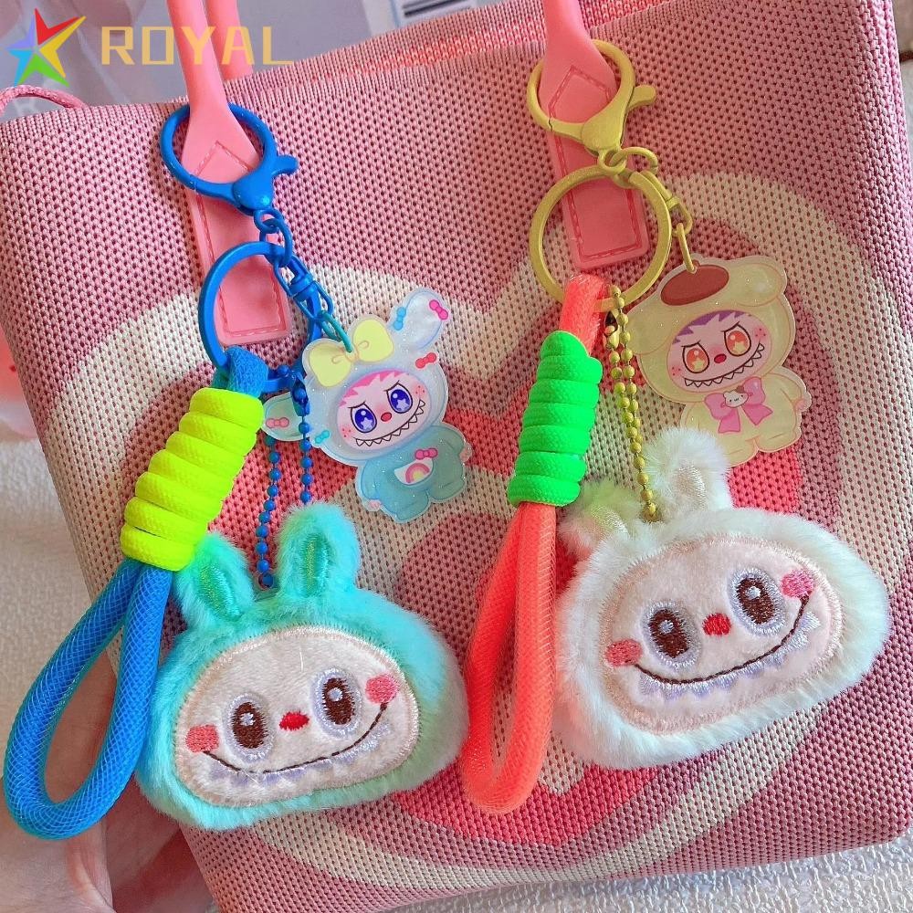 ROYAL Labubu แขวนเชือก, Kawaii อะคริลิคตุ๊กตาพวงกุญแจ,การ์ตูนสร้างสรรค์ ...