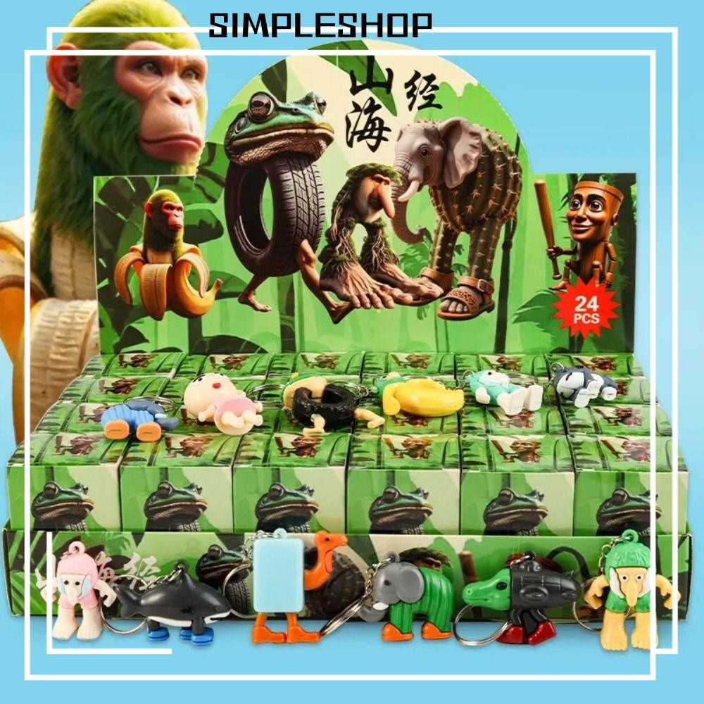 SIMPLESHOP 24 ชิ้น/เซ็ตกล่องอิตาลีของเล่น,กล่องสไตล์ตัวเลขเคลื่อนย้ายได้ Tungtuned Sahur ตัวเลข ...