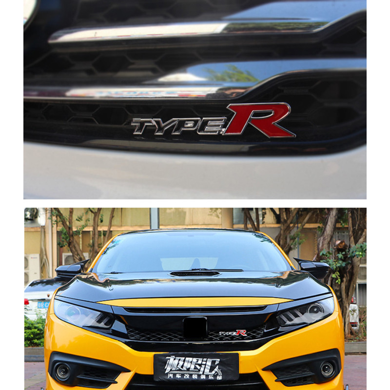 อุปกรณ์ตกแต่งรถยนต์ด้านหน้า Grille Emblem สติกเกอร์โลหะ Auto Decal ...