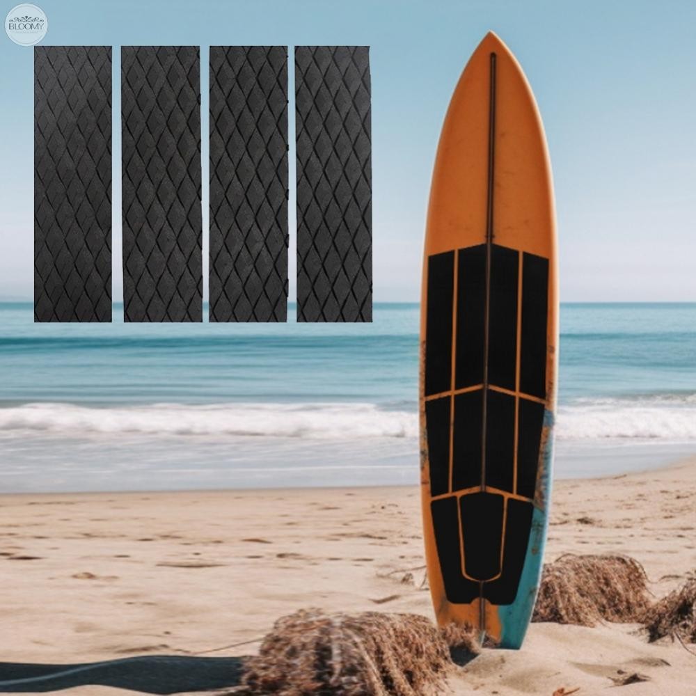 4 ชิ้น Ultralight EVA Groove กระดานโต้คลื่น Skimboard Traction Pad หาง ...