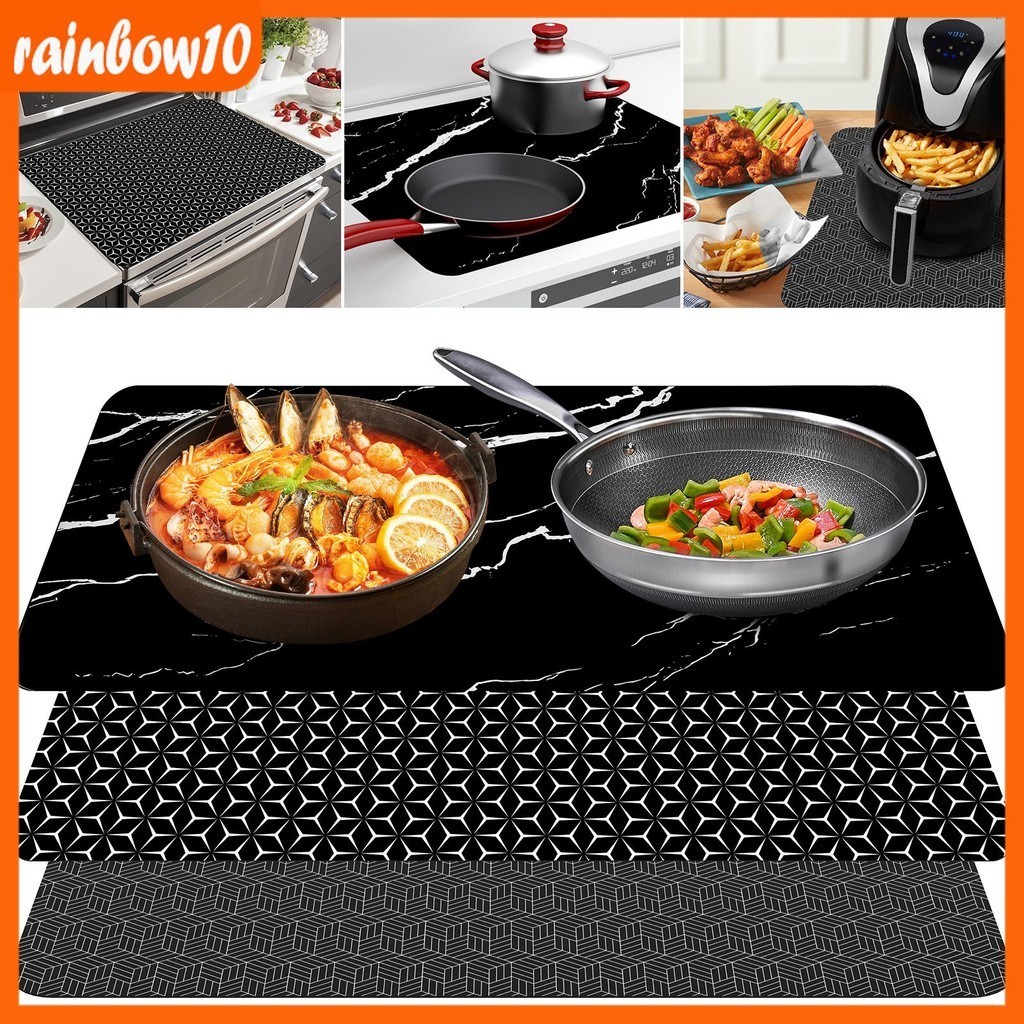 Induction Cooktop Mat ซิลิโคนเตาแม่เหล็กไฟฟ้าครอบคลุมความร้อน Induction Cooktop Protector ลื่น ...