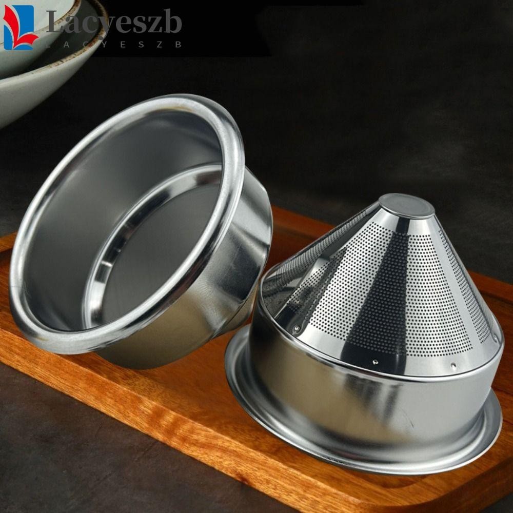 Lacyeszb กรองกาแฟสแตนเลส, กรวย 58 มม., อุปกรณ์กาแฟ Paperless Bottomless Fine Mesh Coffee Dripper ...