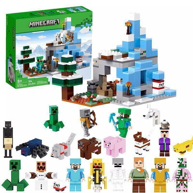 Minecraft Building Blocks Frozen Peaks เด็กการศึกษาก่อสร้างของเล่นเด็ก ...
