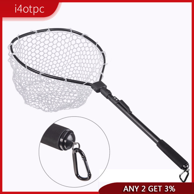 I4otpc ตกปลาสุทธิ,อลูมิเนียม 1.48ft-2.79ft Telescoping Fish Landing Net พร้อม Magnetic Release ...